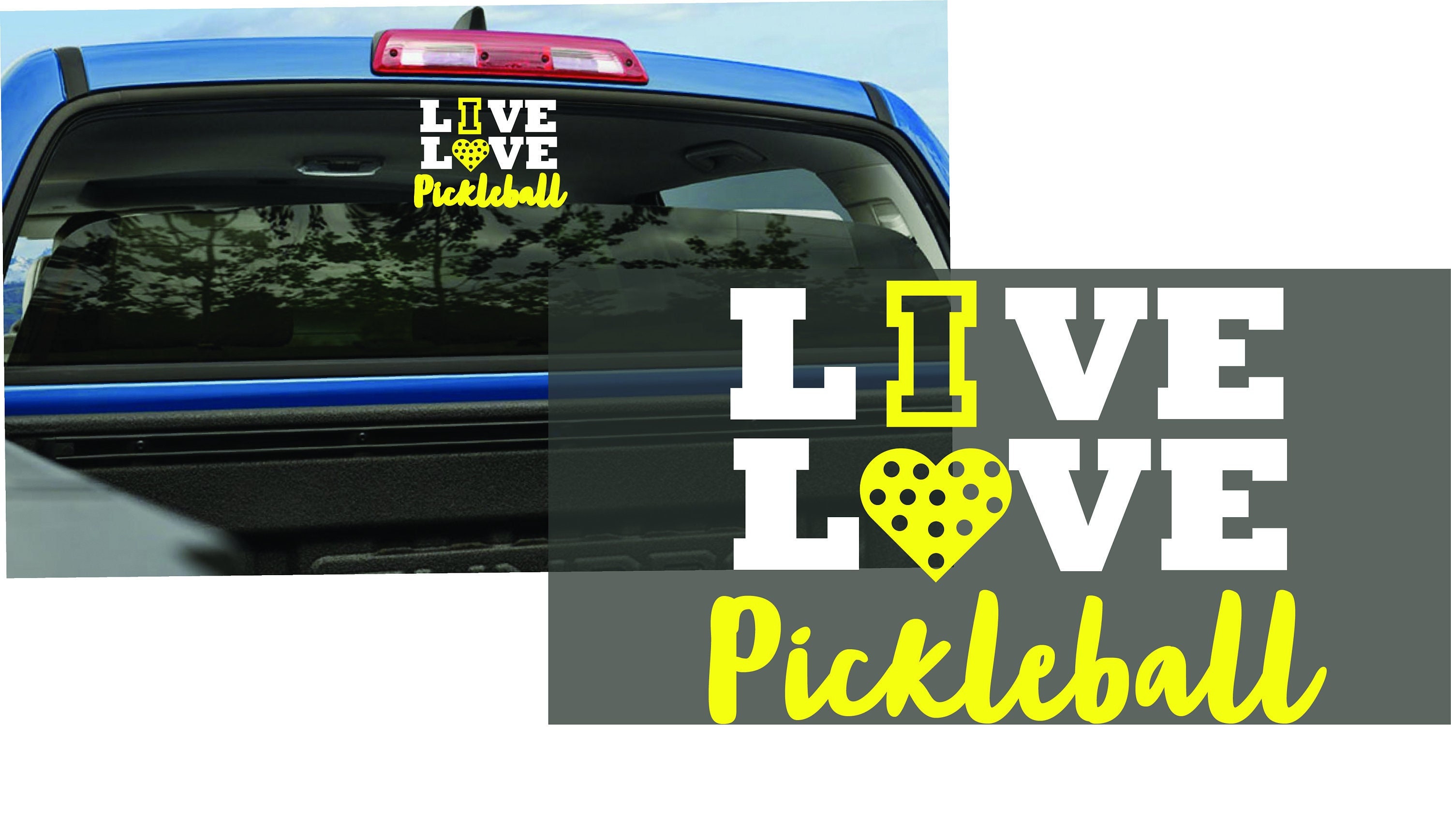 Pickleball Decal Live Love Design Car Decal Pickleball Decal - Etsy
