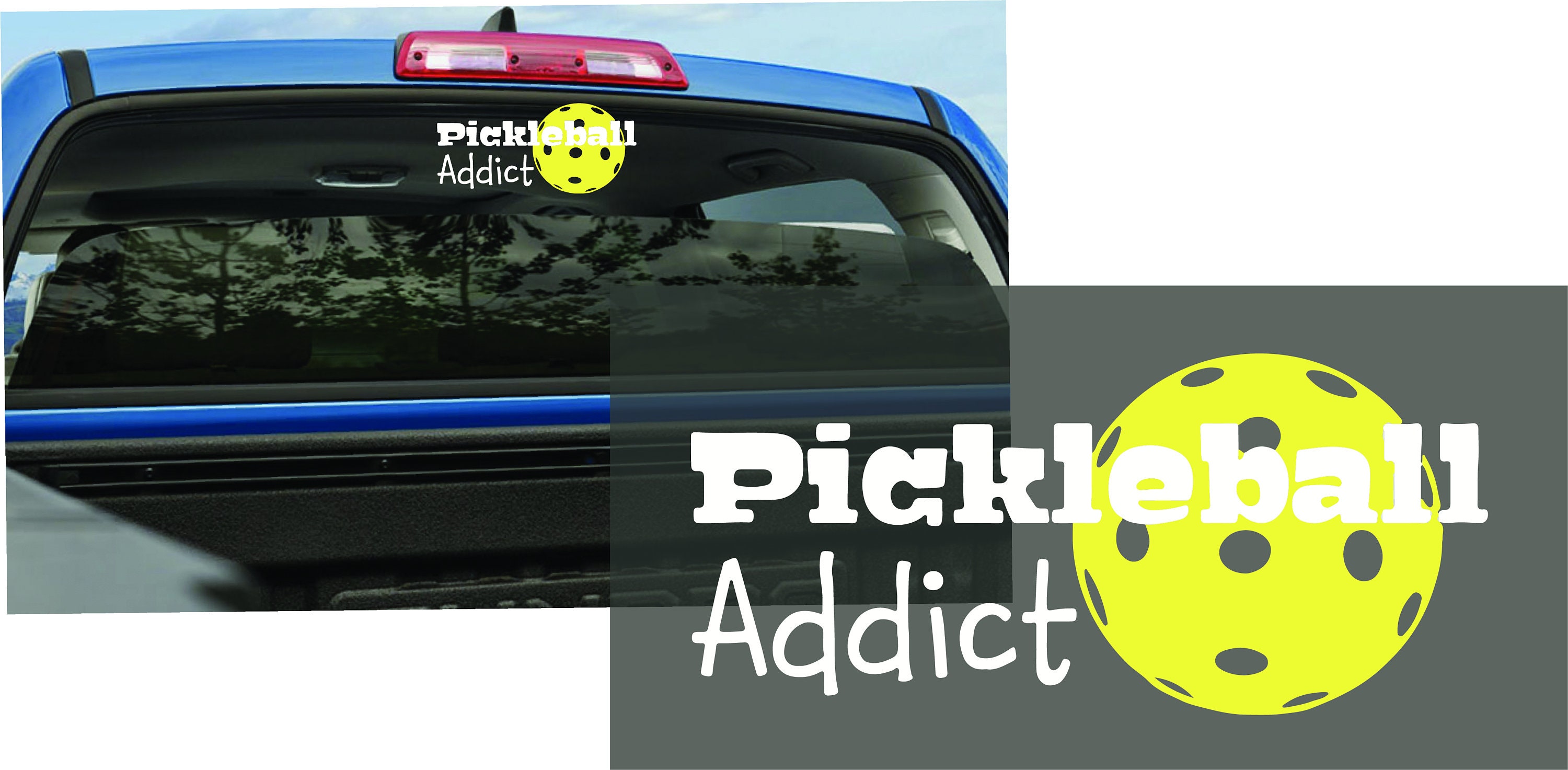 Pickleball Decal Addict Car Decal Pickleball Decal Pickle - Etsy