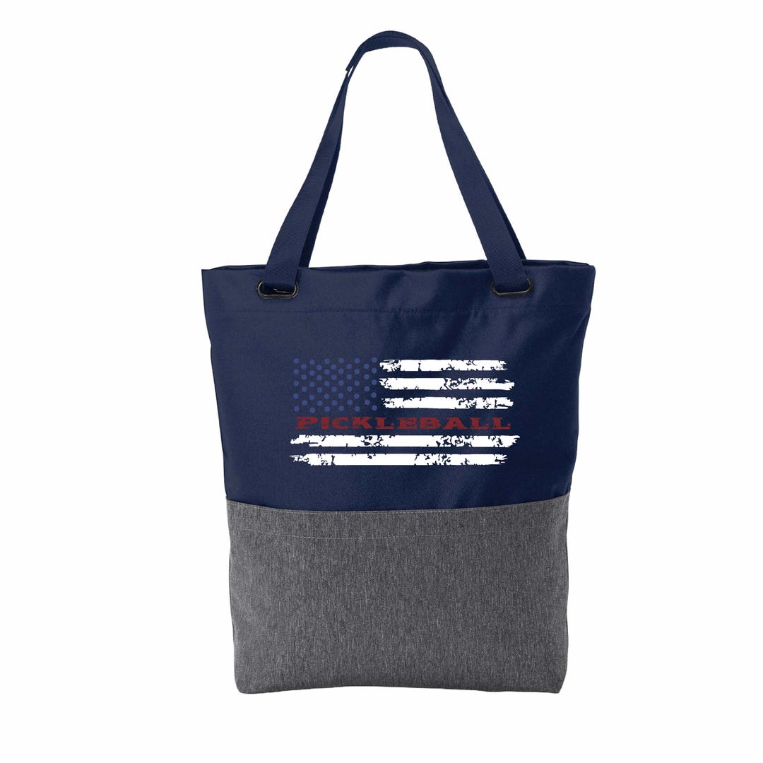 Pickleball Flag Pickleball Sports Convertible Tote Bag Medium Size ...
