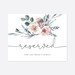 Boho Rose Wedding Reserved Sign, Dusty Rose Wedding Reserved Sign ...