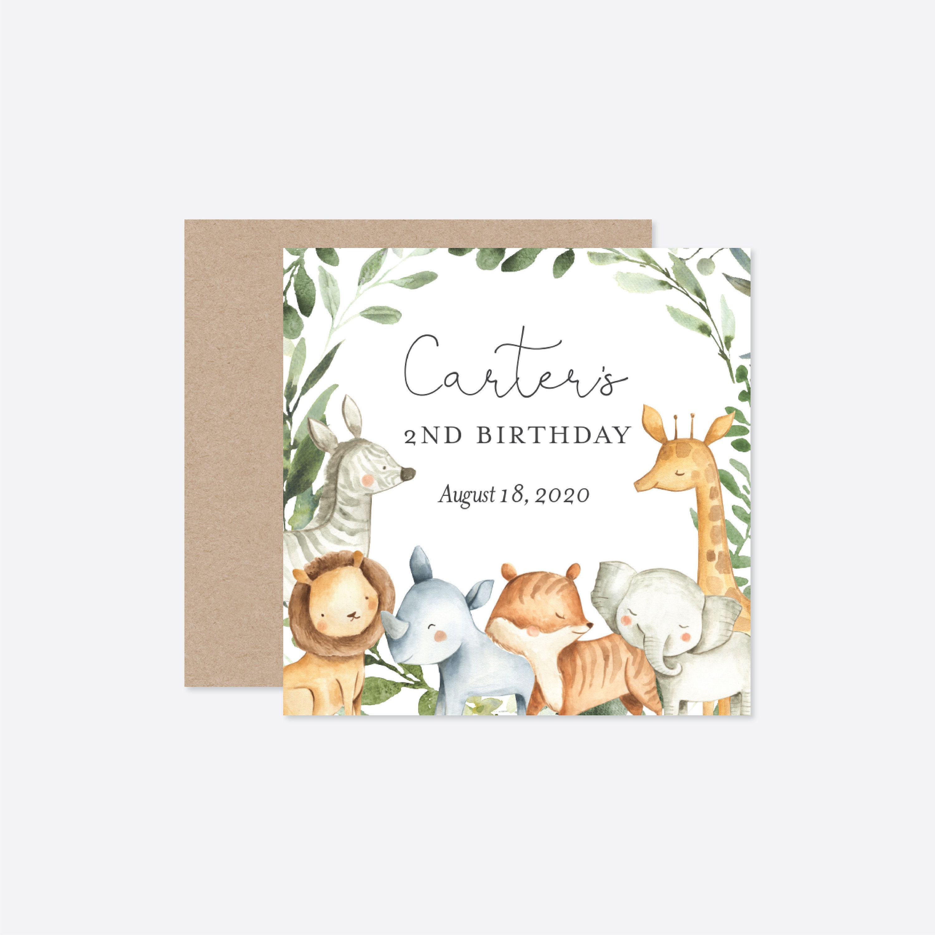 Safari Birthday Favor Tag Safari Favor Tag Jungle Favor Tag - Etsy