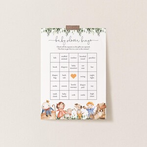 Nursery Rhyme Baby Shower Bingo Game, Nursery Rhyme Bingo Game, Nursery ...