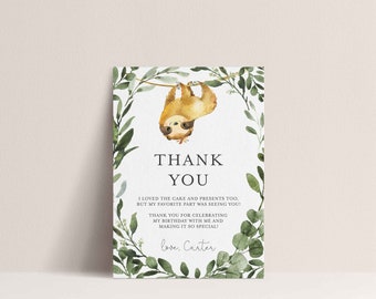 Thank You Sloth Card - Etsy UK