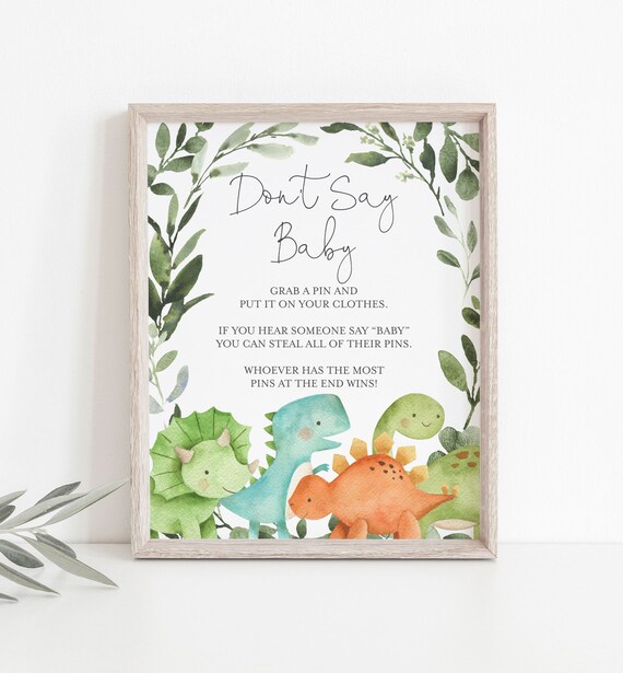 Juegos De Baby Shower De Dinosaurios Paquete De Juegos Para Baby