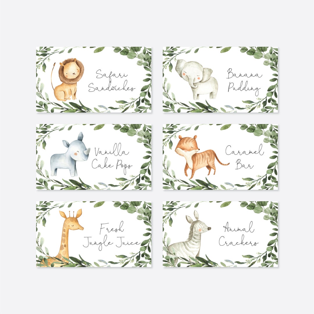 Safari Birthday Food Labels, Safari Food Labels, Jungle Food Labels ...