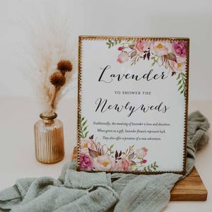 Pink Floral Wedding Lavender Toss Sign, Confetti Send Off, Ceremony ...