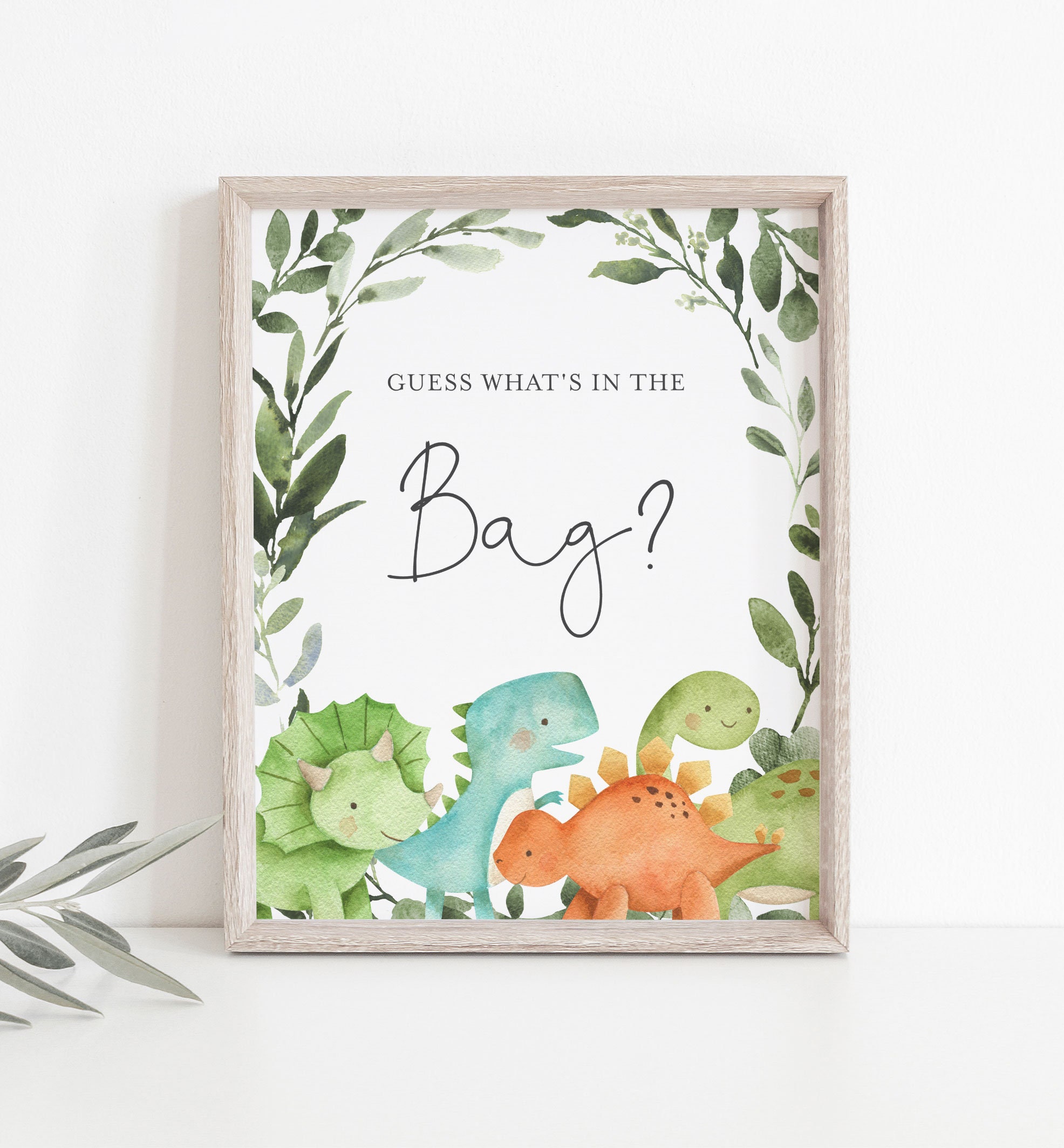 Dinosaur Baby Shower Guess What's in the Bag Game, Dinosaur What's in ...