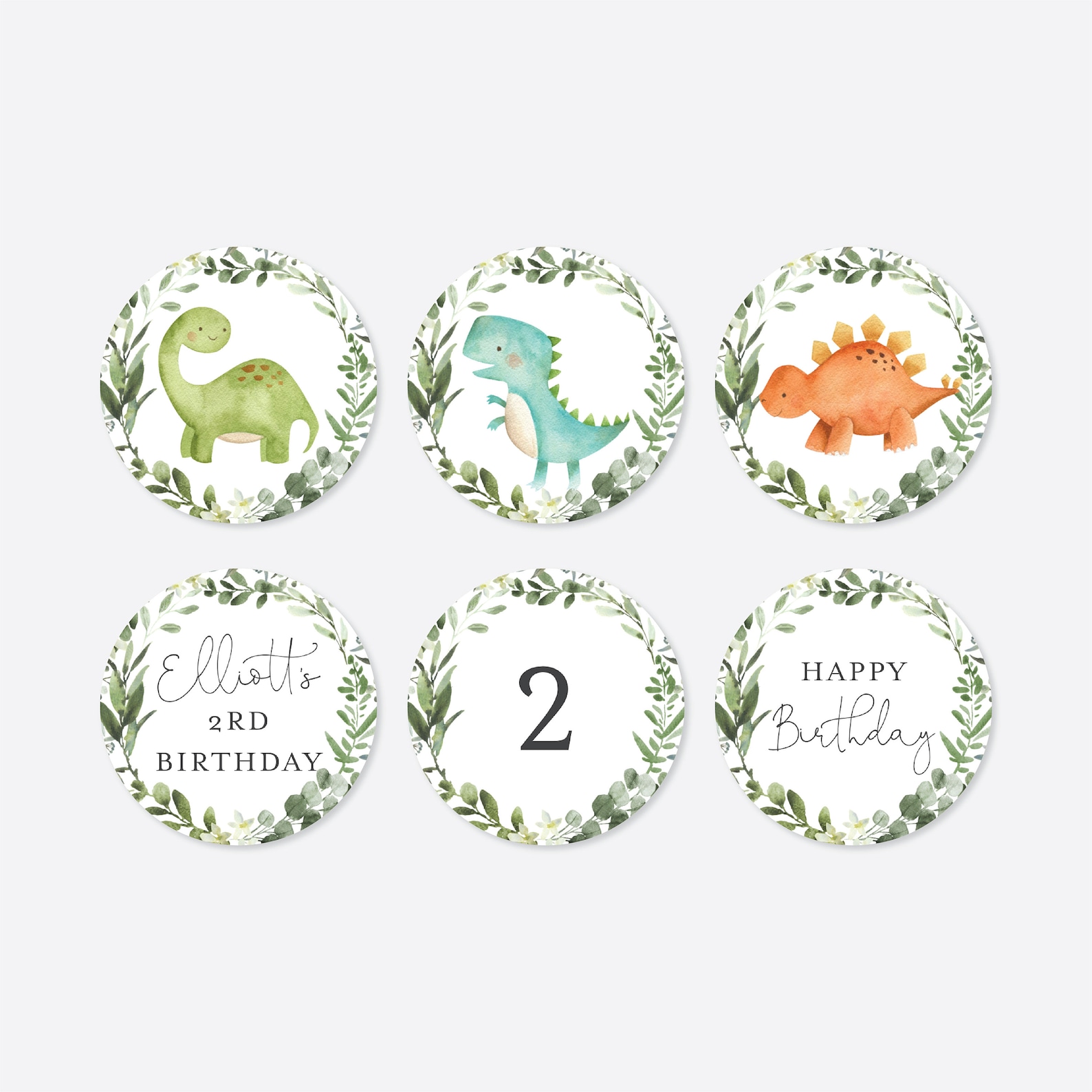 Dinosaur Birthday Cupcake Toppers and Cupcake Wrappers - Etsy