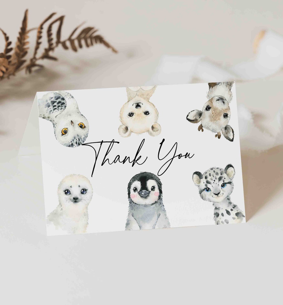 Winter Baby Shower Invitation Suite, Winter Animals Baby Shower ...
