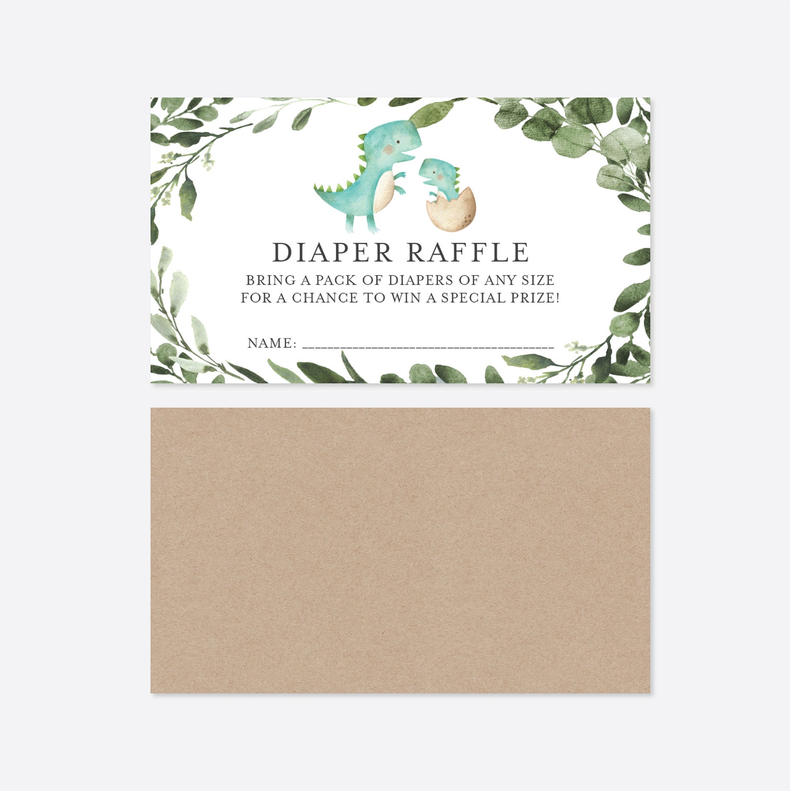 Dinosaur Baby Shower Diaper Raffle Dinosaur Baby Shower | Etsy