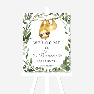 Sloth Baby Shower Welcome Sign Sloth Welcome Sign Sloth Baby - Etsy