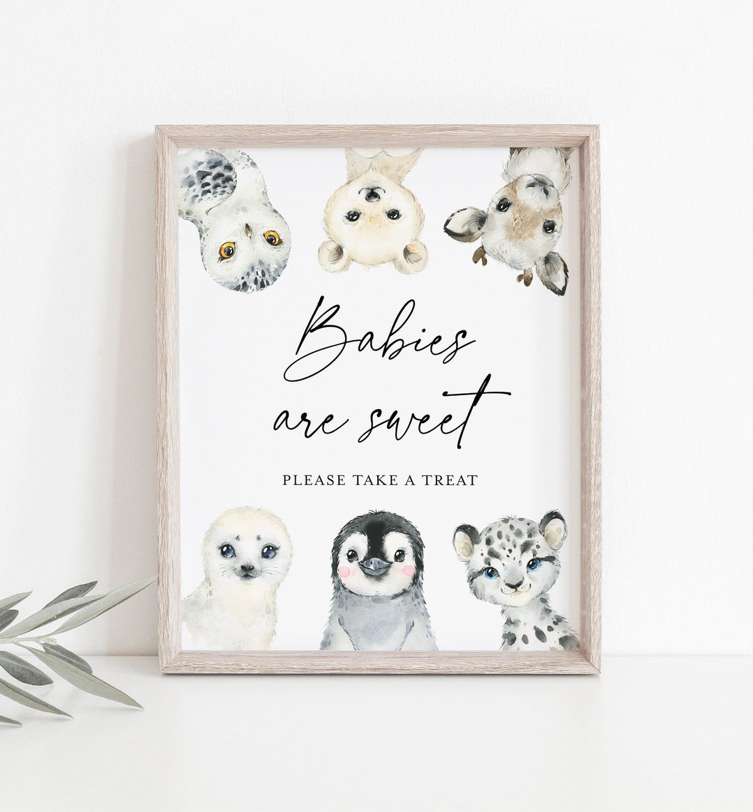 Winter Baby Shower Babies Are Sweet Sign, Winter Babies Are Sweet Sign ...