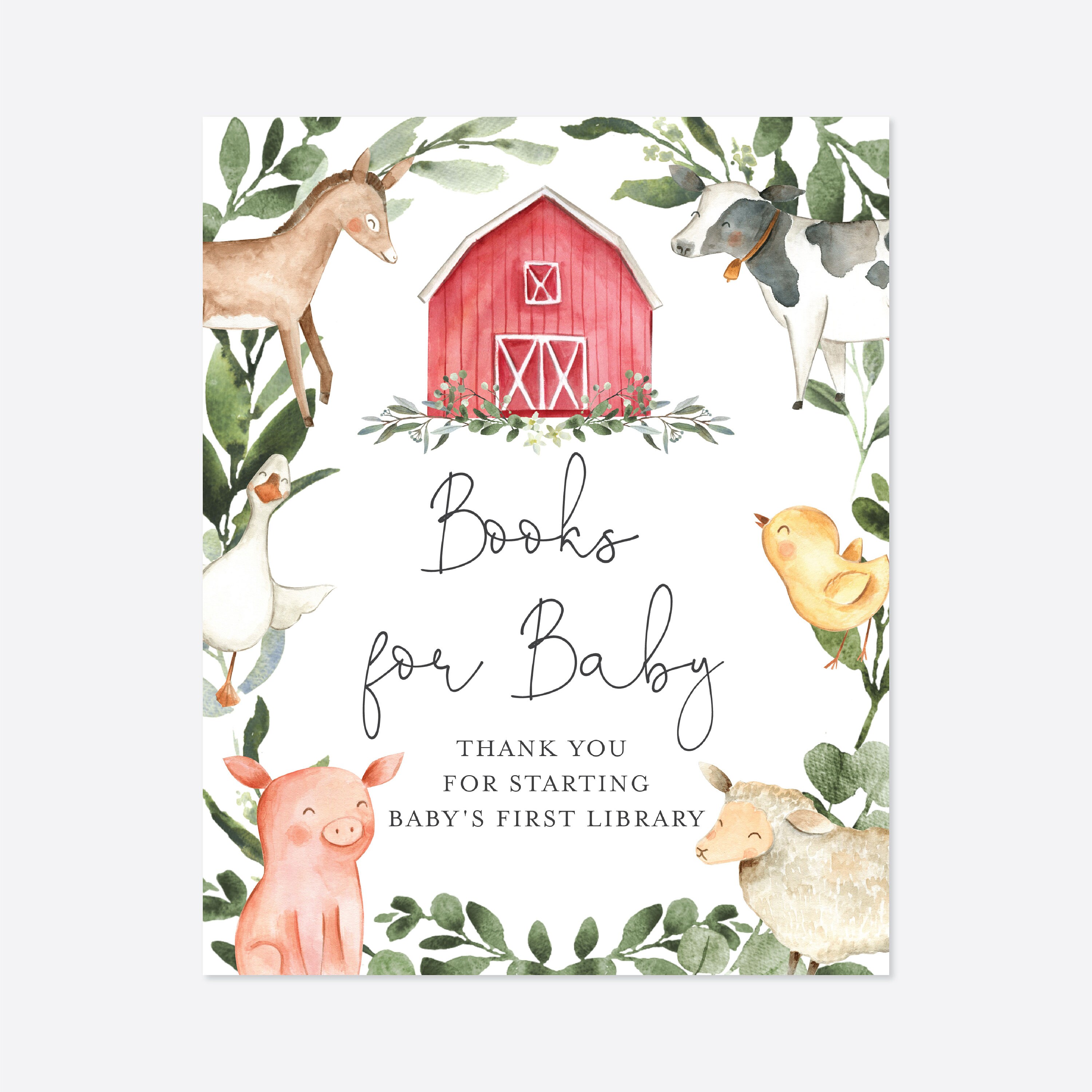 Farm Baby Shower Books for Baby Farm Books for Baby Farm - Etsy
