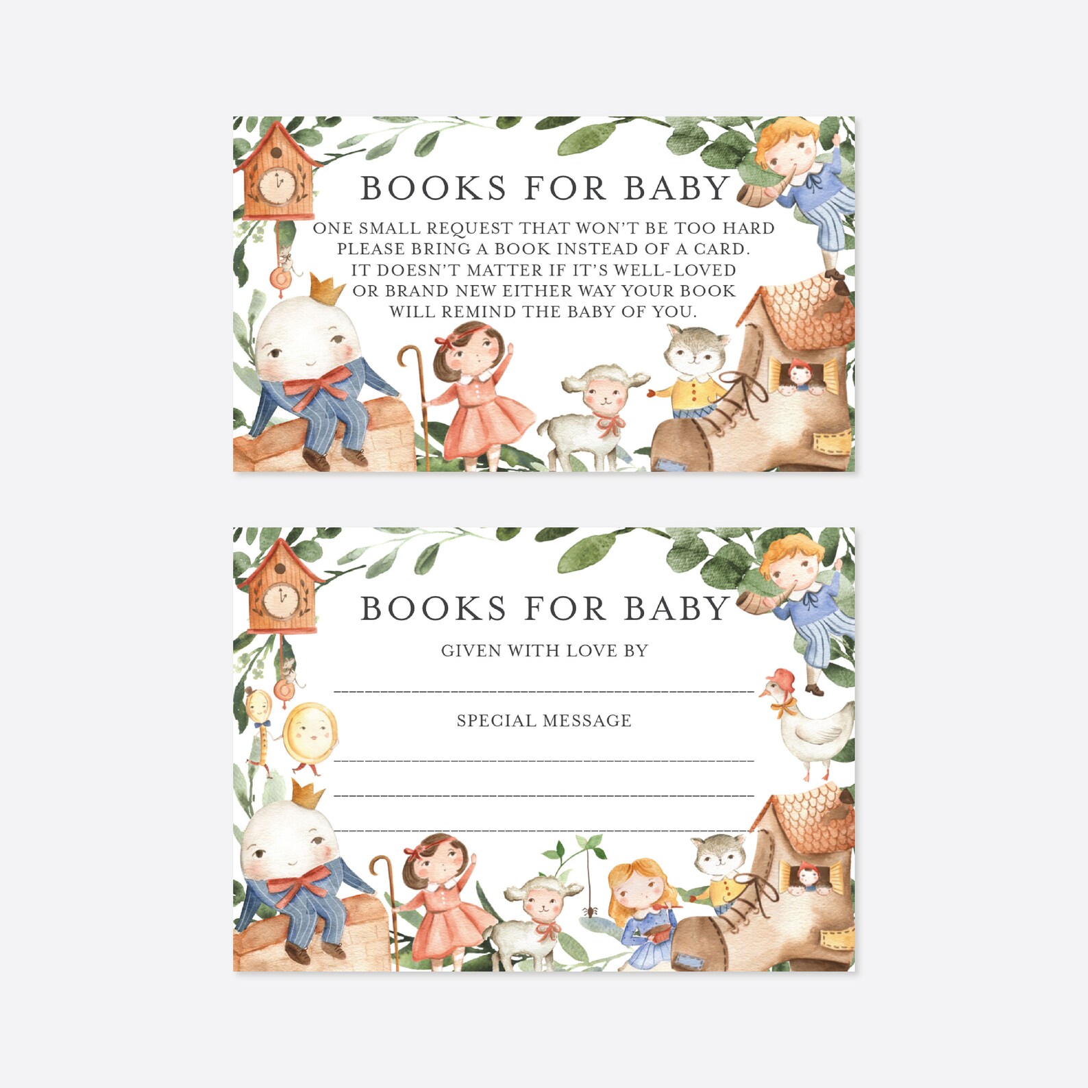 Nursery Rhyme Baby Shower Books for Baby Nursery Rhyme Books - Etsy