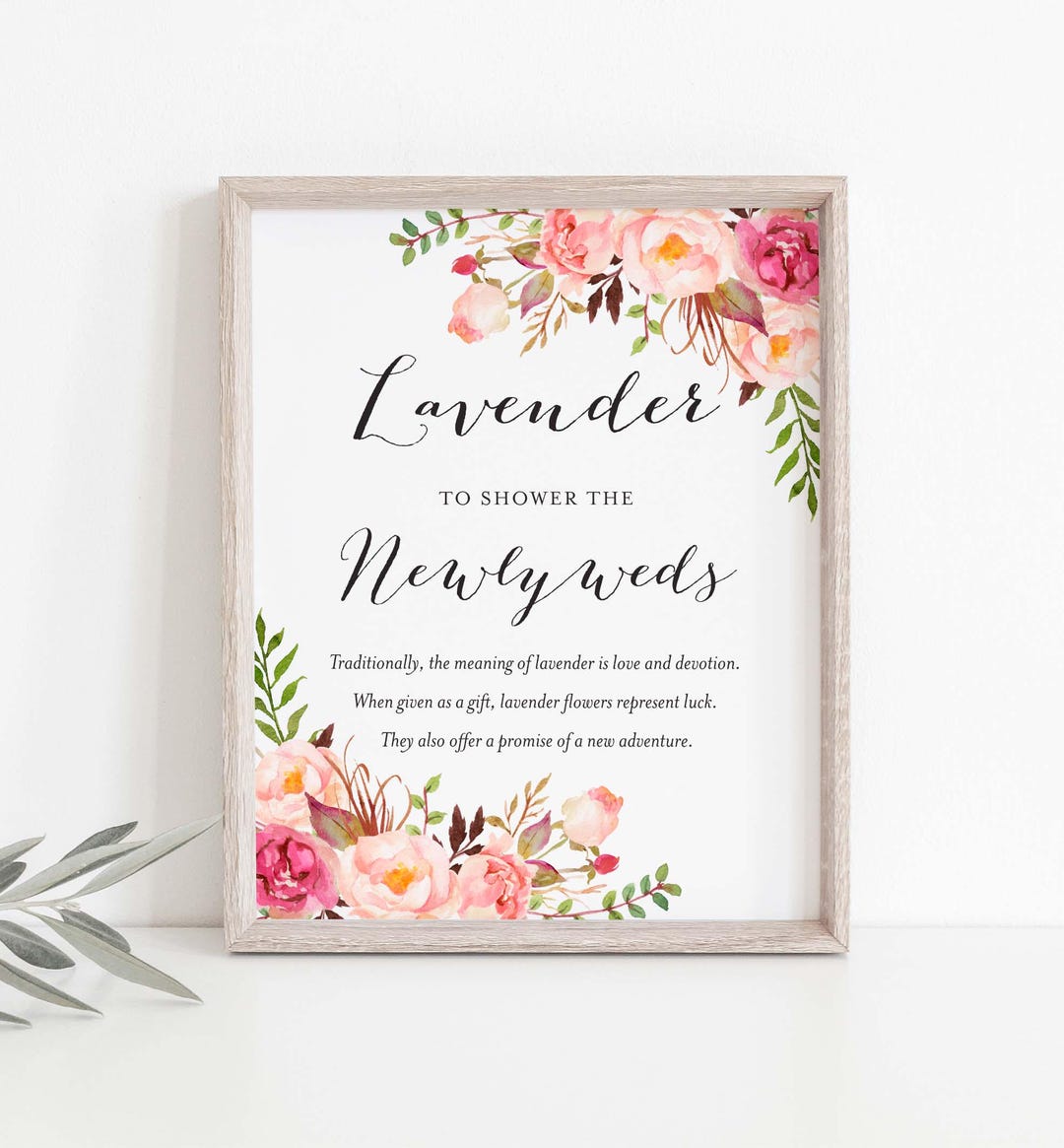 Pink Floral Wedding Lavender Toss Sign, Confetti Send Off, Ceremony ...