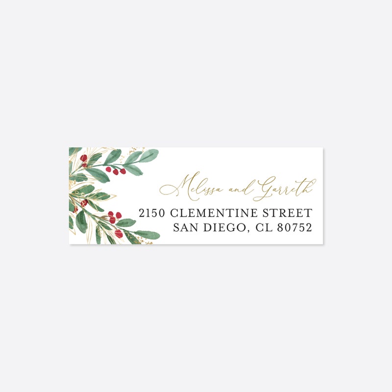 Christmas Address Labels - Etsy
