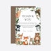 Woodland Birthday Thank You Note, Woodland Animals Thank You Note ...