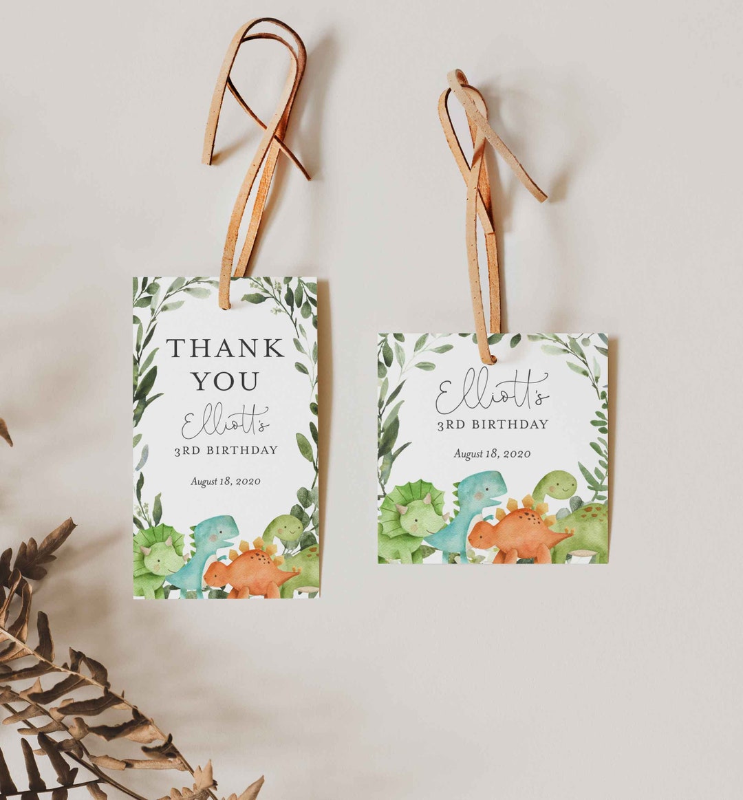 Dinosaur Birthday Favor Tag, Dinosaur Favor Tag, Dinosaur Favor Label ...