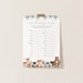 Woodland Baby Shower Name the Baby Animals Game, Woodland Name the Baby ...