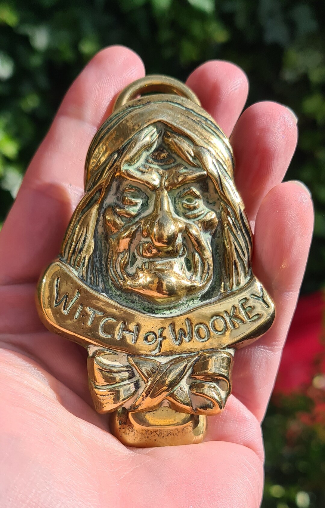 Antique Brass Extremely Rare Witch of Wookey Hole Paperclip, Witchcraft ...