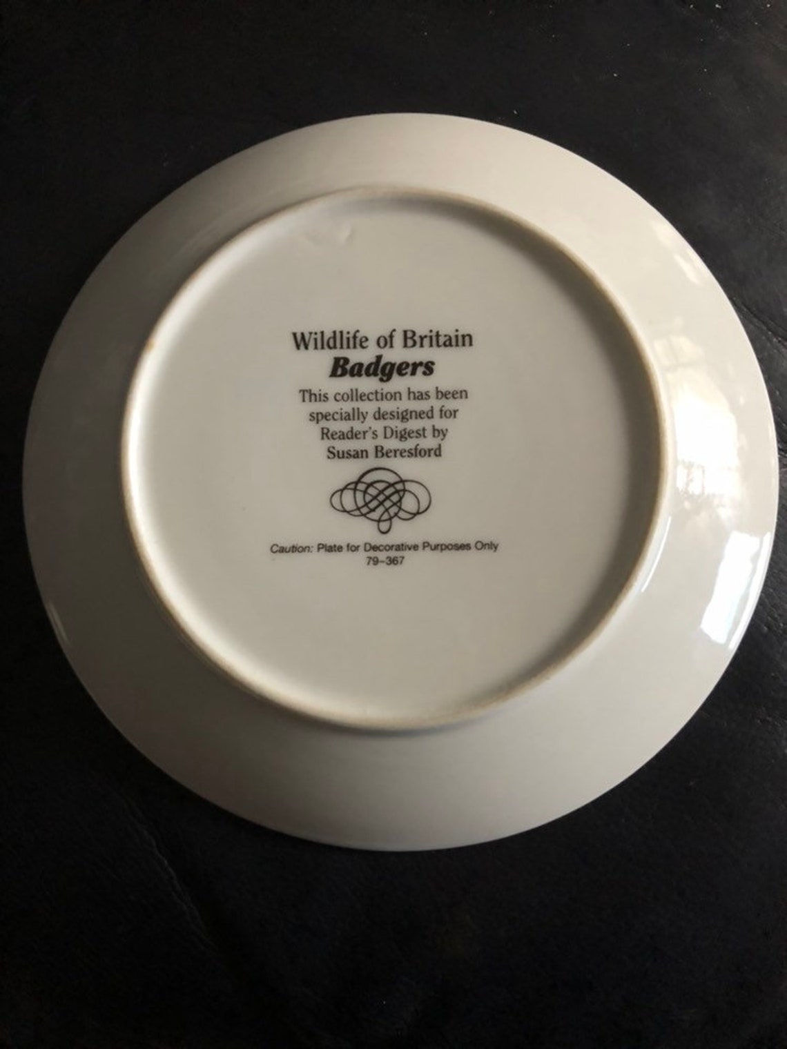 Vintage Collectors Plate Wildlife of Britain ‘badgers’ by Susan ...