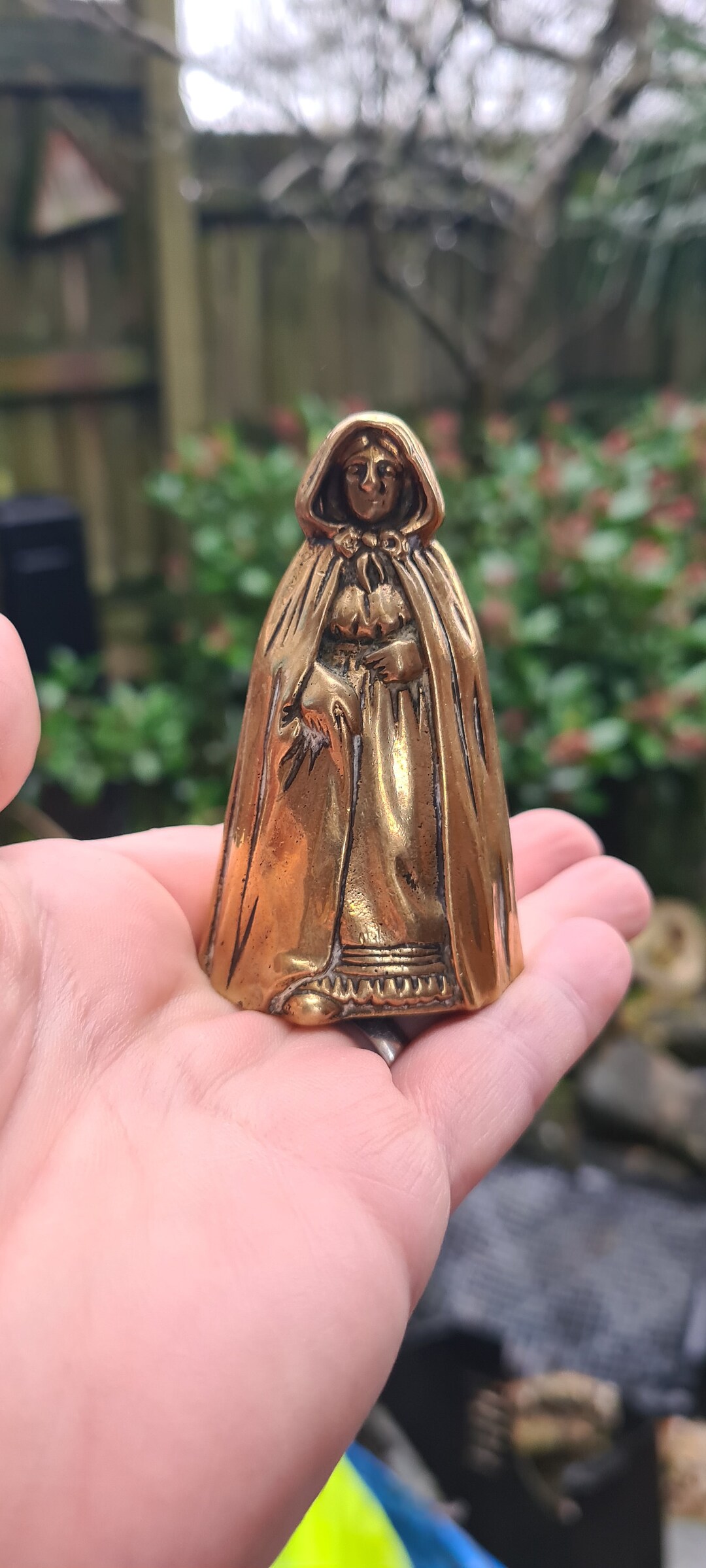 Antique Brass Cloaked Witch Altar Summoning Ritual Bell, Collectable ...