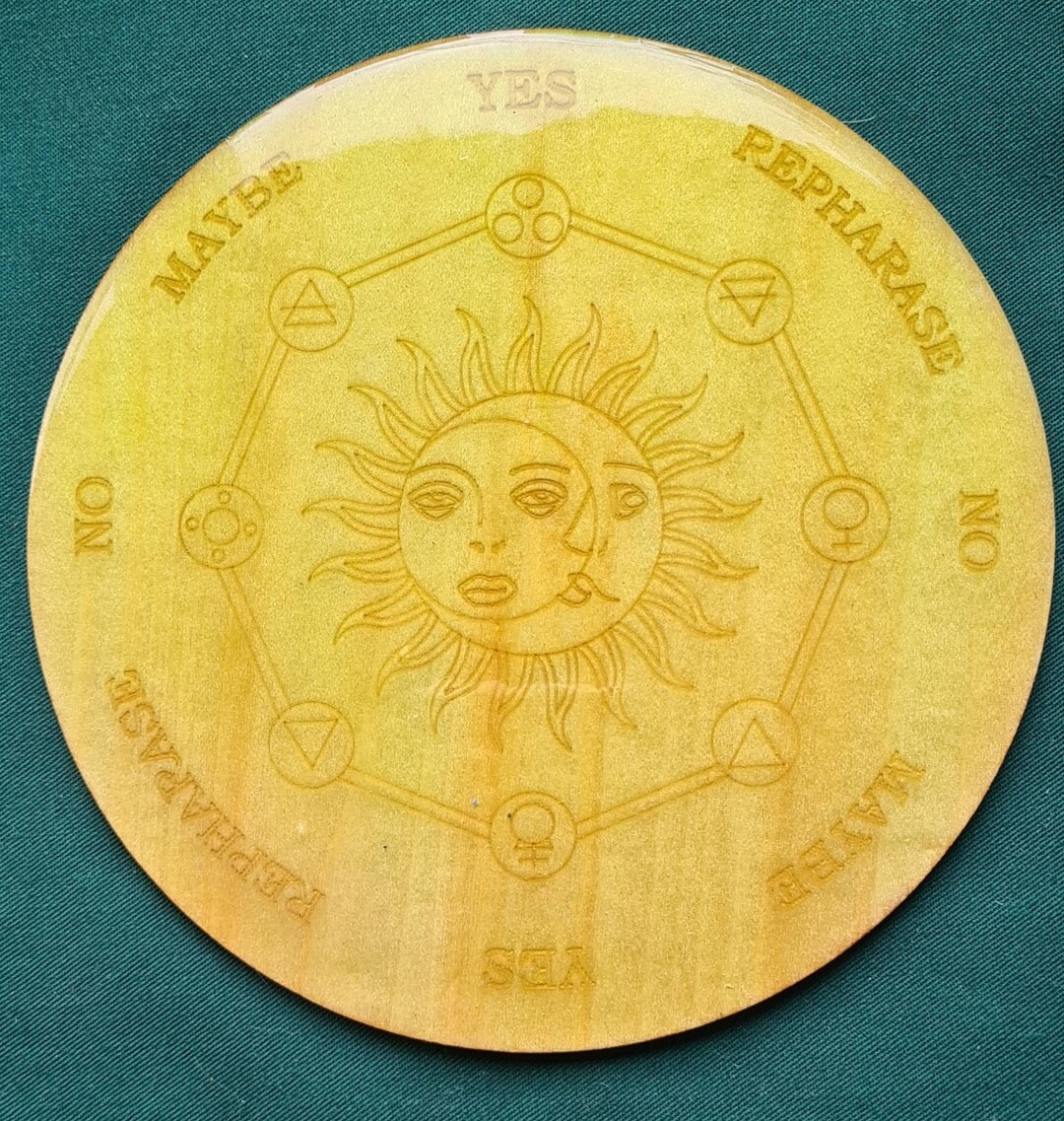 Resin & Wood Pendulum Dowsing Board, Divination, Witchcraft, Witch ...