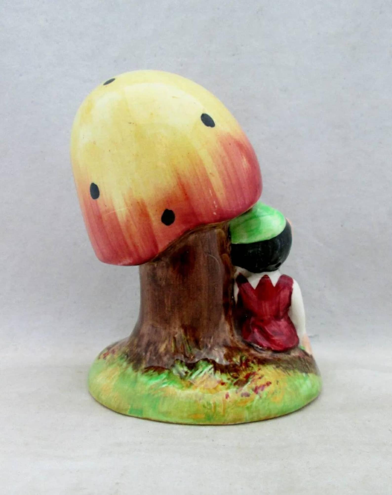 Antique Morley Staffordshire Pottery Pixie With Toadstool Salt Pot ...