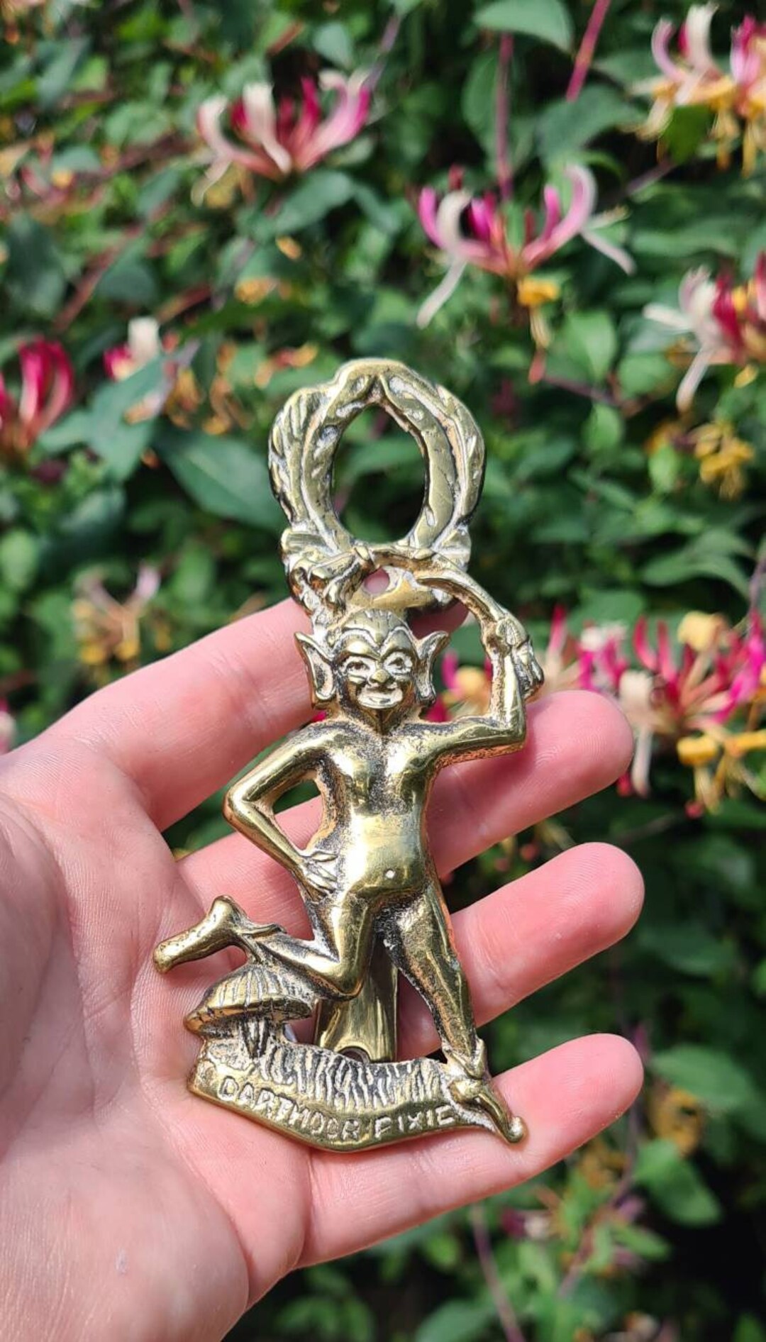 Antique Bronze Brass Dartmoor Pixie Door Knocker, Brass Door Knocker ...