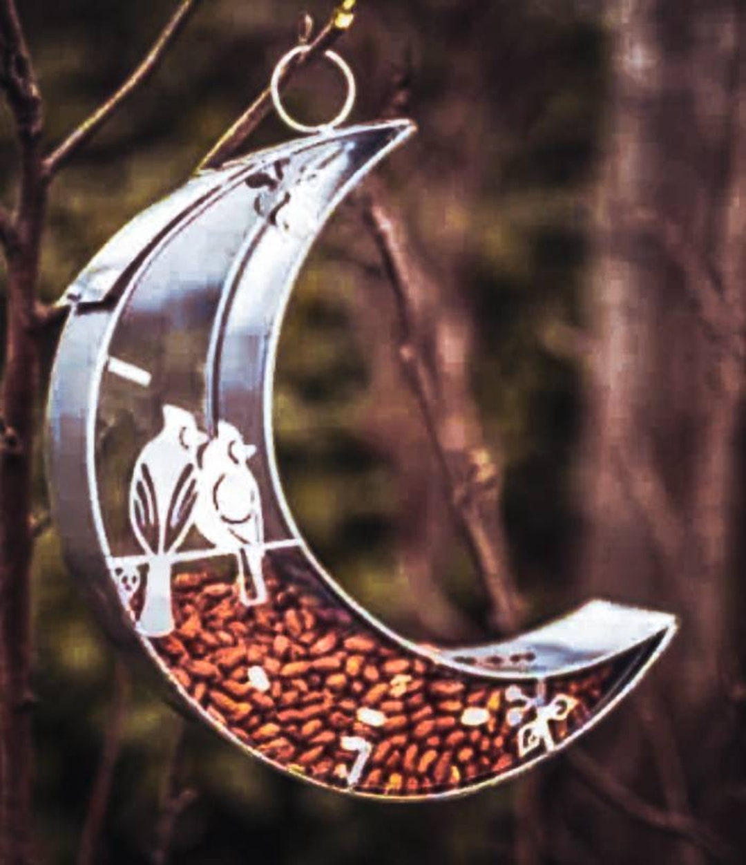 Crescent Moon Bird Feeder Garden Decor, Pagan, Wiccan, Witch ...