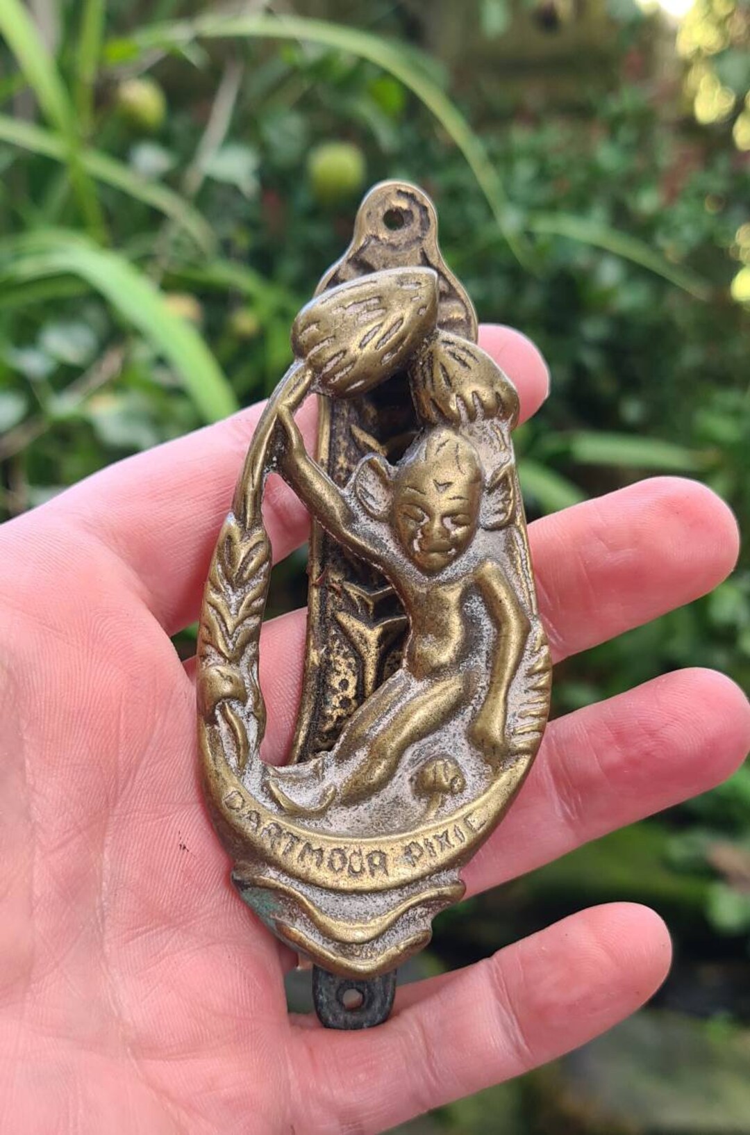 Antique Rare Brass Dartmoor Pixie Door Knocker, Brass Door Knocker ...