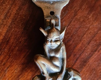 Antique Brass Door Knocker Cornish Piskey Pixie Sat on A | Etsy