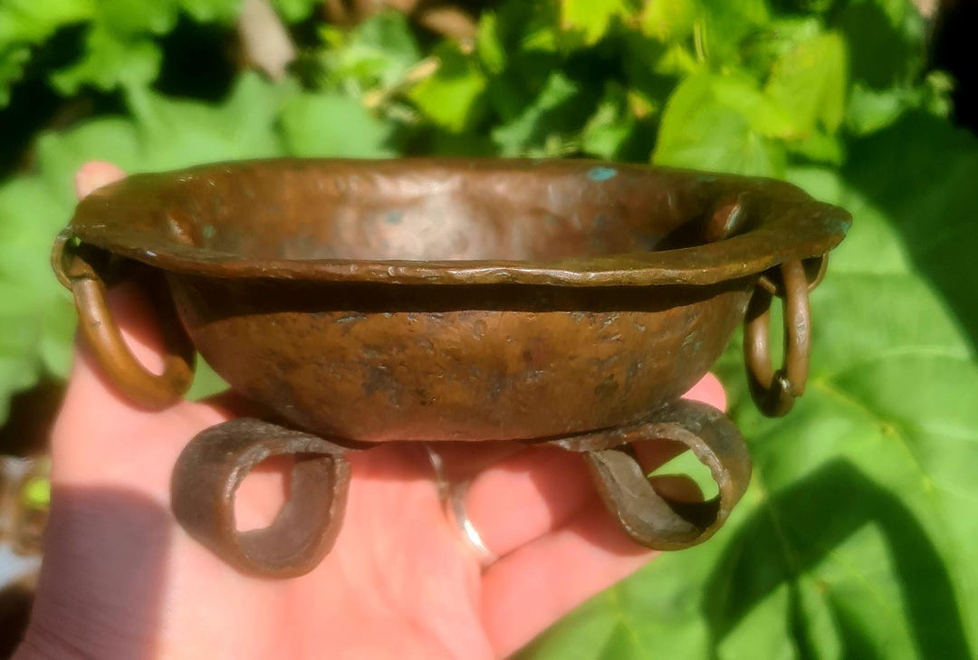 Antique 1700's Handmade Copper Cauldron, Witchcraft, Pagan, Wiccan ...