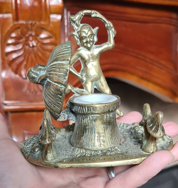 Antique Brass Pixie Inkwell Witchcraft Pagan Witch Altar - Etsy