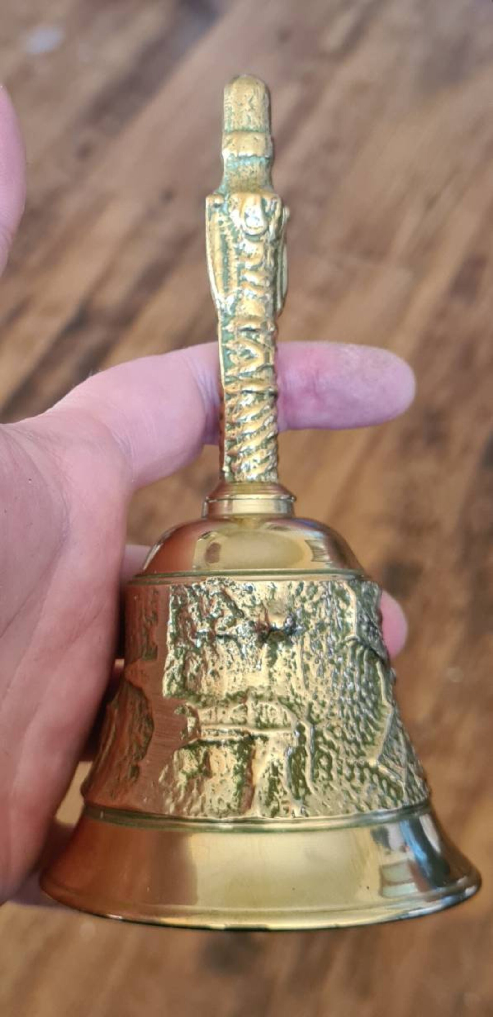 Vintage Brass Hand Held Bell Summoning Bell Altar Bell - Etsy
