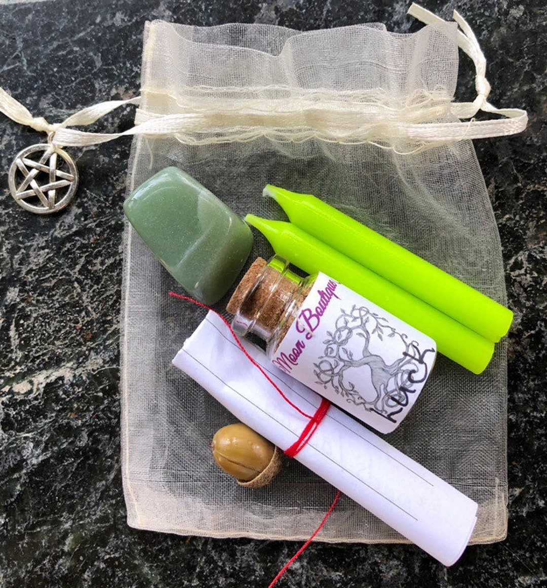 Good Luck Spell Kit, Herbal Incense, Crystals & Candle Spell Kit ...