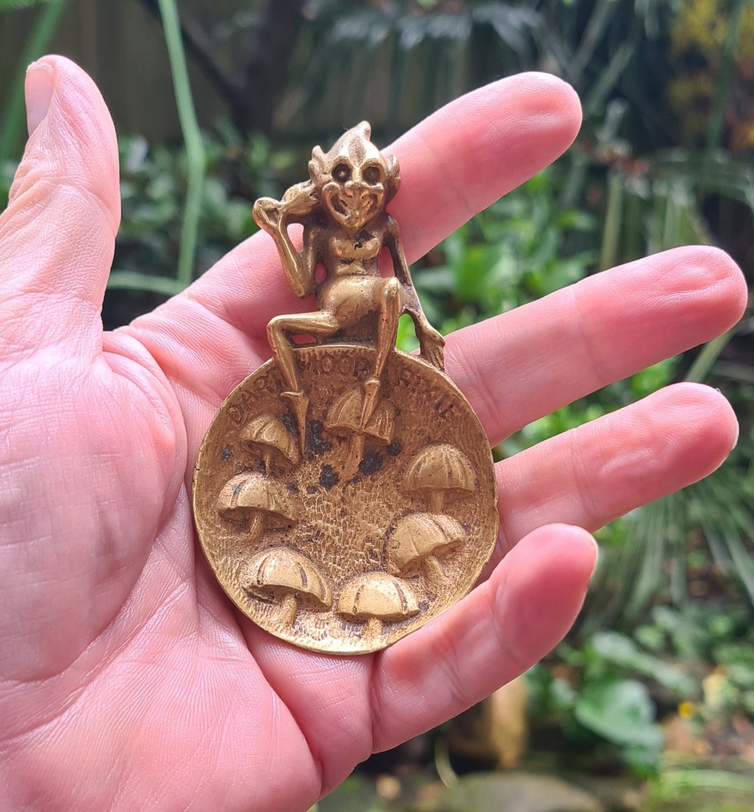 Rare Antique Brass Dartmoor Pixie Tea Incense Spoon, Tea Caddy Spoon ...