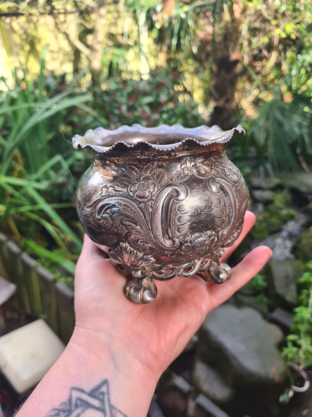 Antique Silver Plated Cauldron, Pagan, Wiccan, Witch, Witchcraft - Etsy