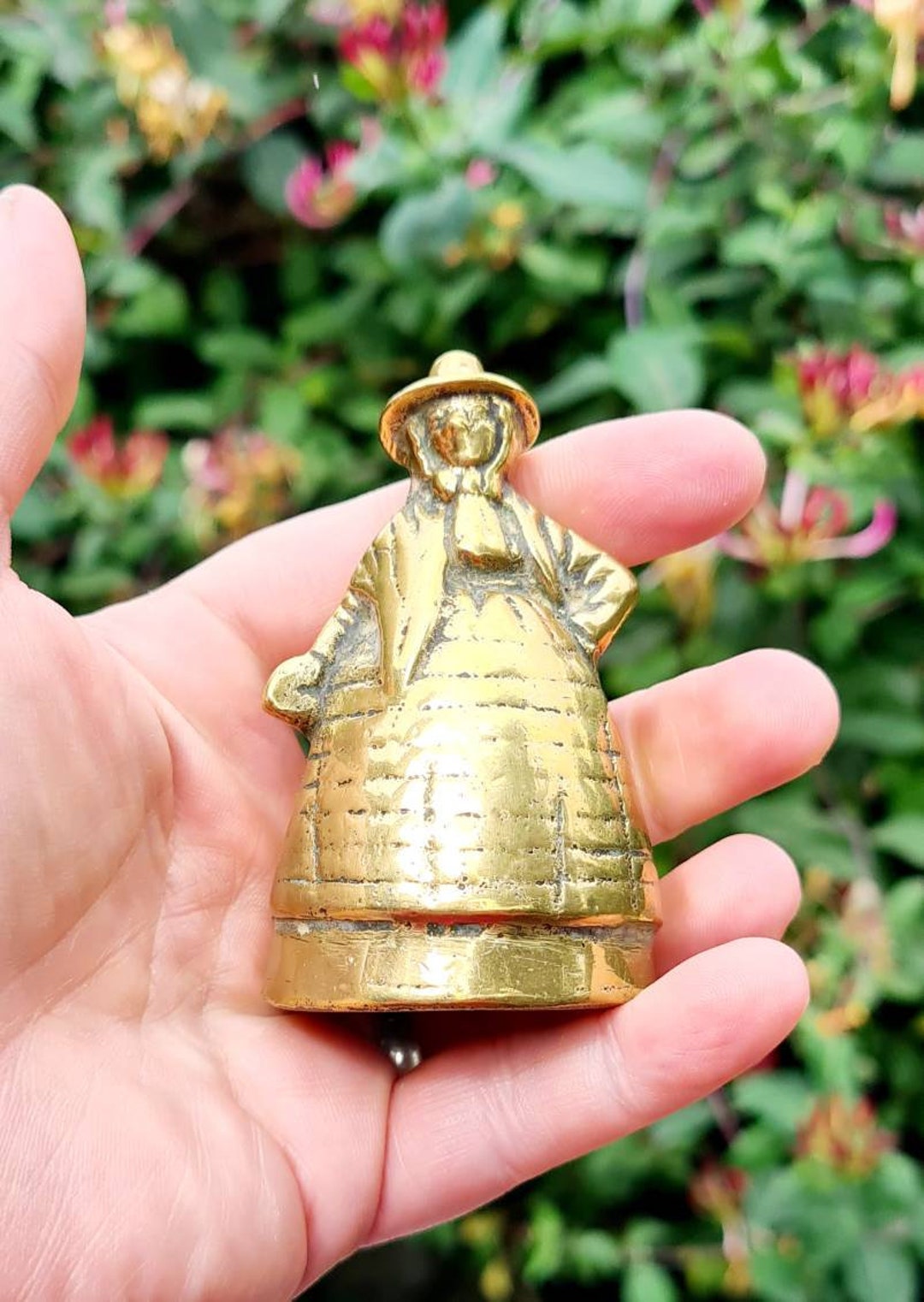 Antique Brass Jenny Jones Bell, Brass Witch Bell, Altar Bell, Summoning ...