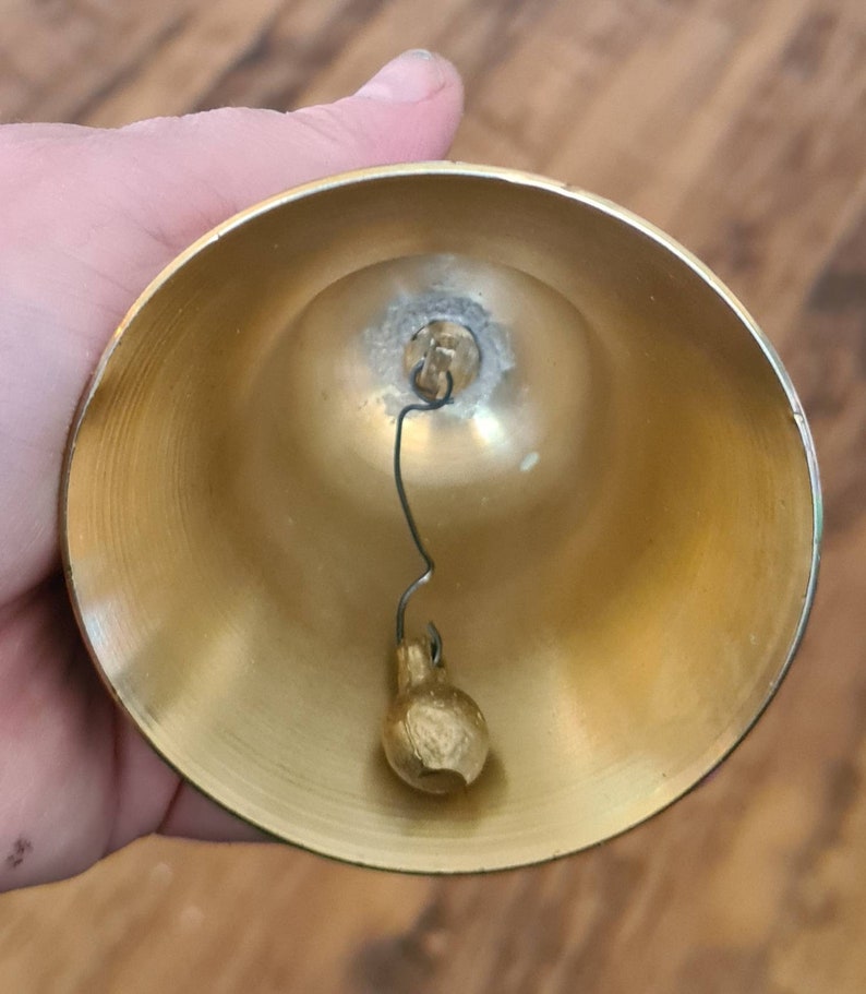 Vintage Brass Hand Held Bell Summoning Bell Altar Bell - Etsy