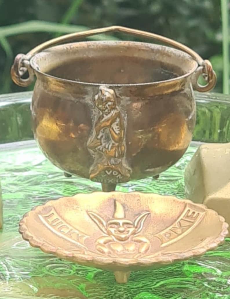 Antique Lucky Pixie Brass Altar Kit Witchcraft Set Witches Altar Kit ...