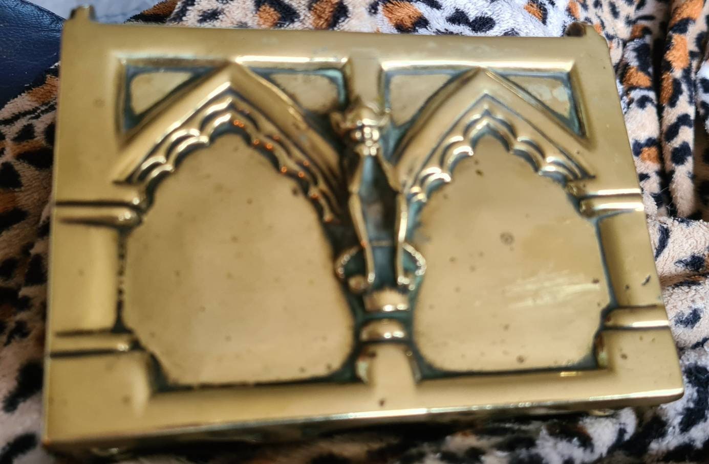 RARE Antique Brass Cornish Piskey Pixie Imp Devil Trinket Altar Box ...