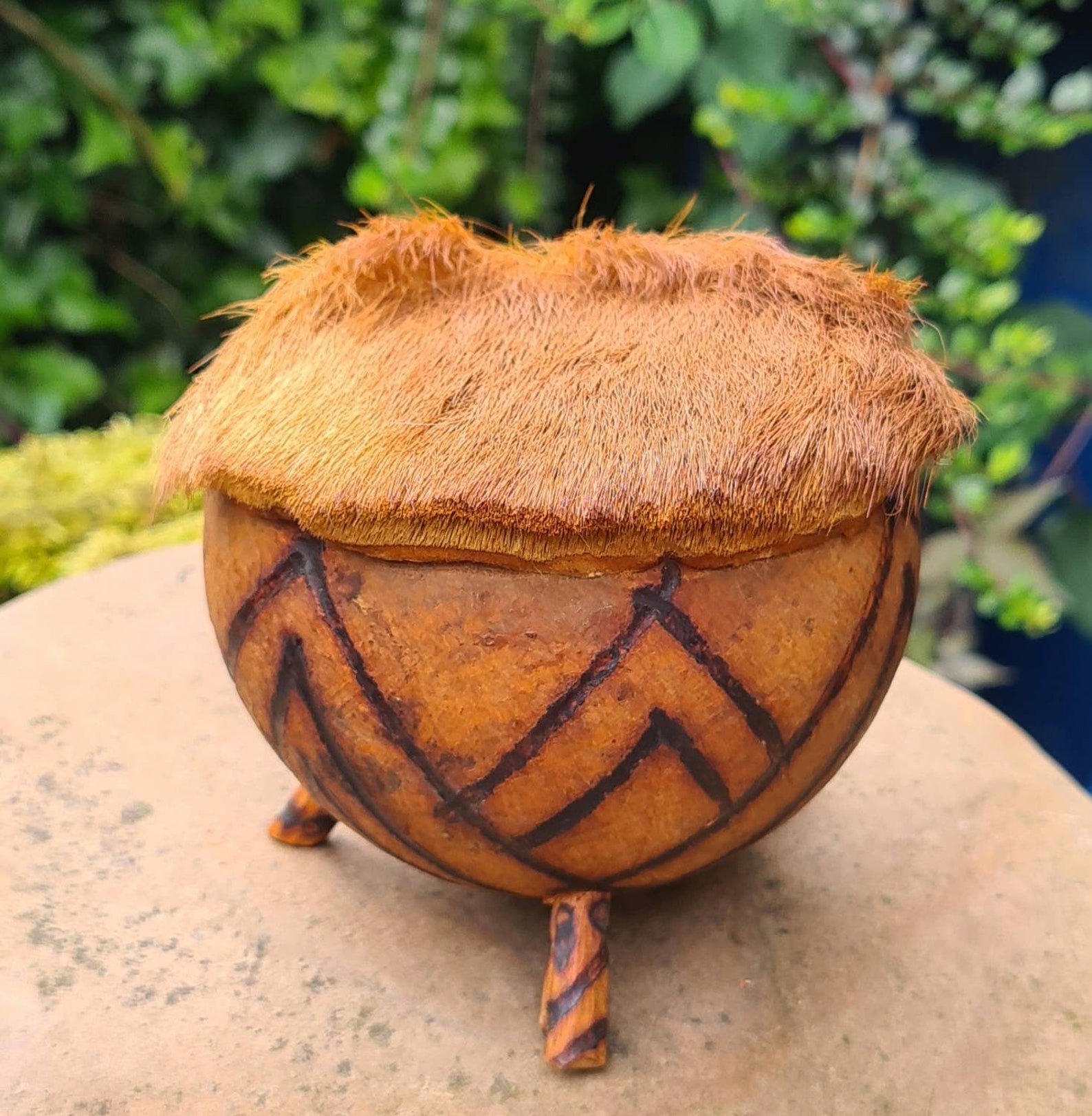 Traditional African Drum With Rattle Real Animal Skin Ritual - Etsy UK