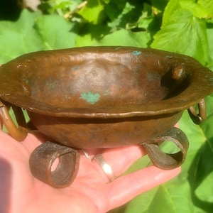 Antique 1700's Handmade Copper Cauldron, Witchcraft, Pagan, Wiccan ...