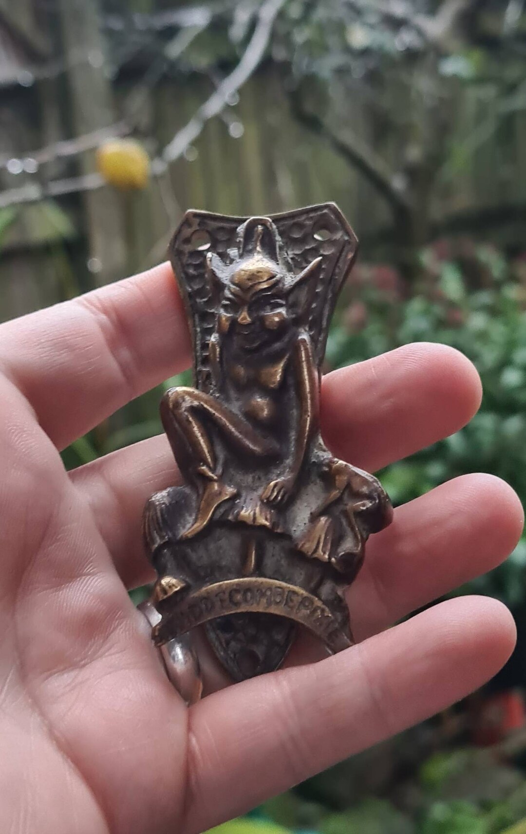 Vintage Brass Widdecombe Pixie Door Knocker, Brass Door Knocker, Pagan ...
