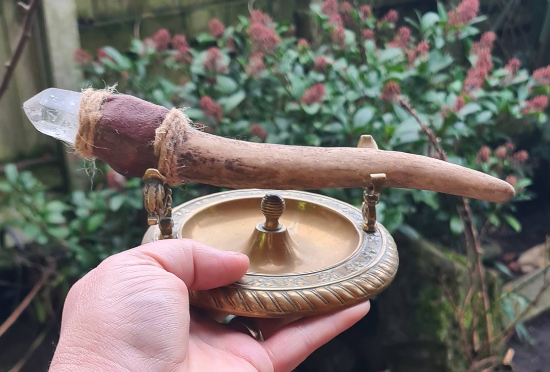Antique Vintage Brass Wand or Ritual Knife Stand Holder, Witchcraft ...
