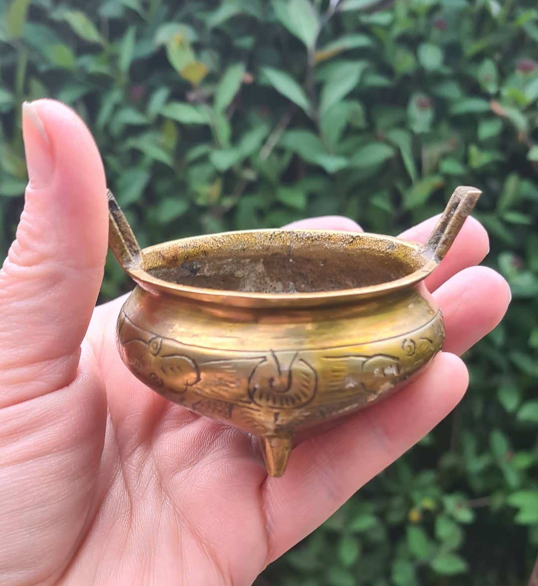 Vintage Brass Censer Witches Cauldron, Incense Burner, Witchcraft ...