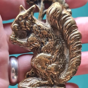 Antique Vintage Brass Squirrel Door Knocker With Woodland Scene, Pagan ...