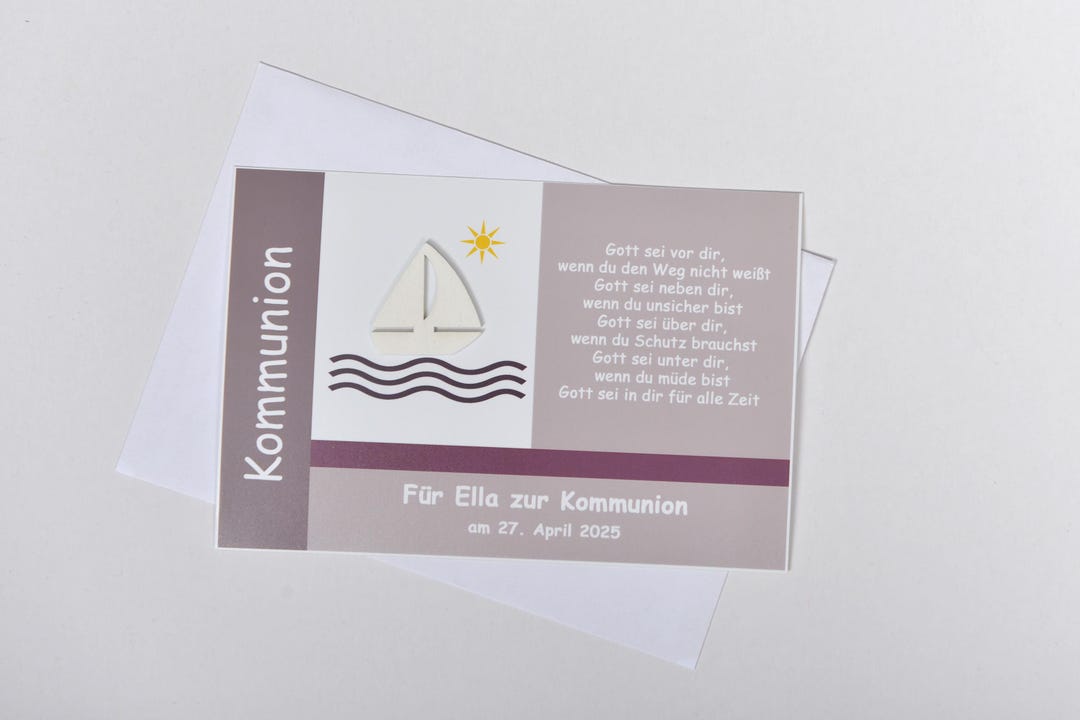 Congratulations Card for Communion With Name, Communion, Communion Card ...