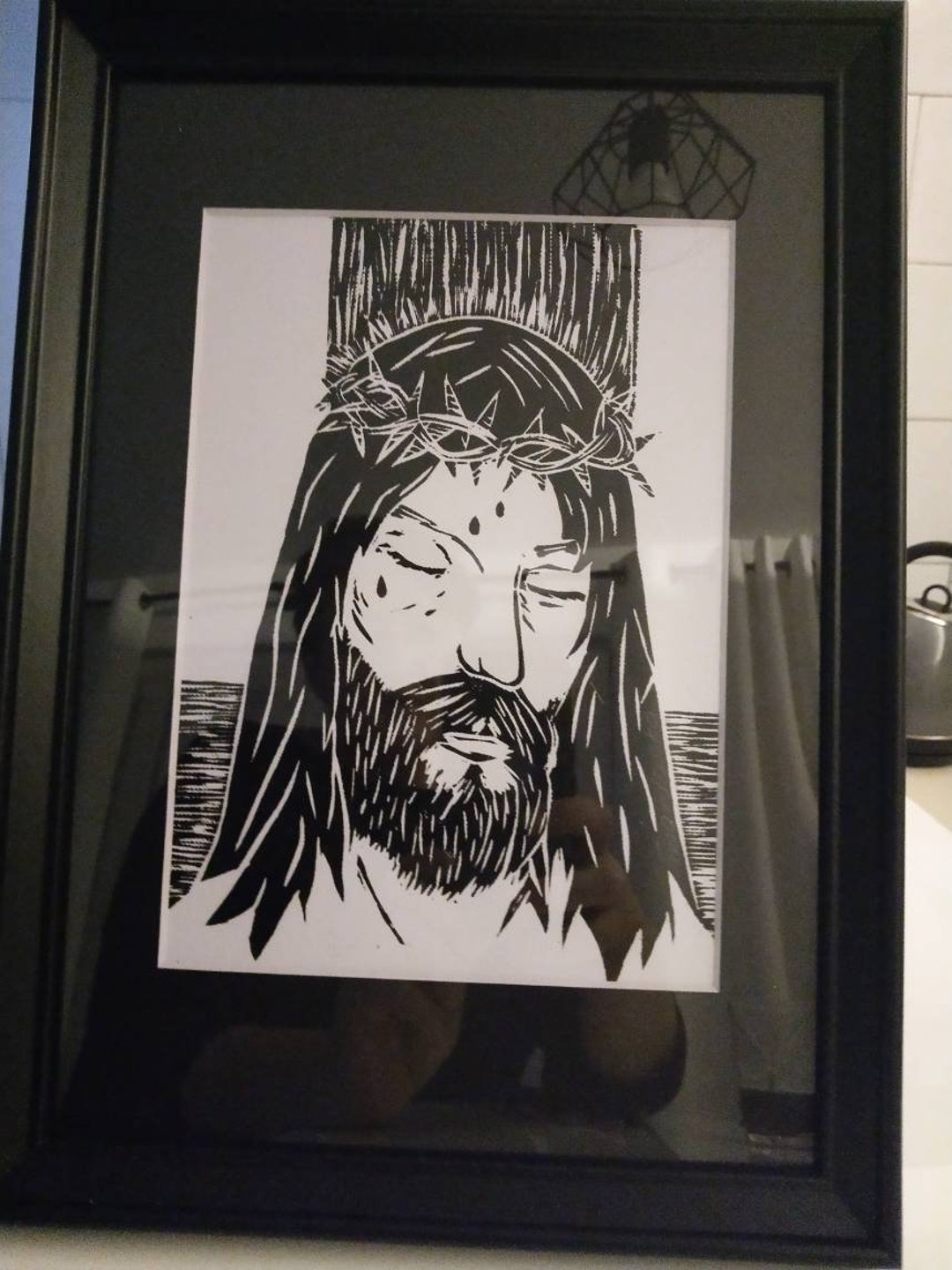 The Moribund Christ-linocut in the Housing/dying Christ-linocut in the ...